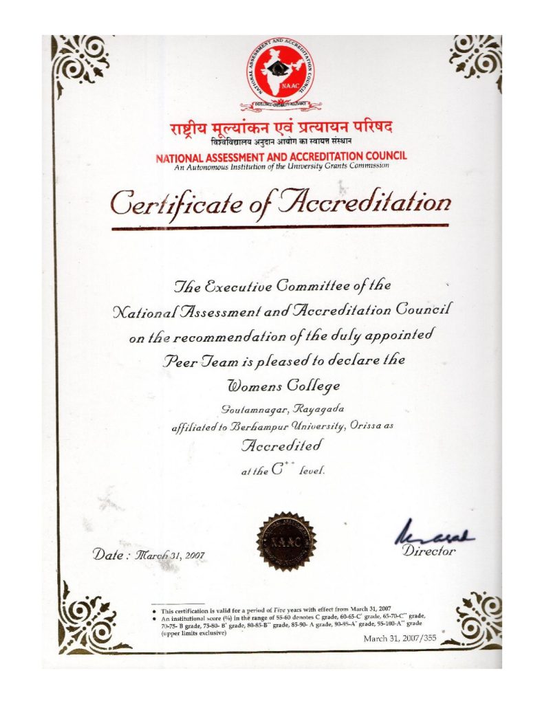 NAAC CERTIFICATE